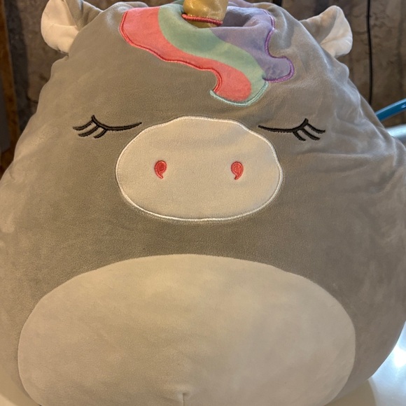 Squishmallows | Toys | Squishmallows Gray Unicorn With Colorful Mane ...